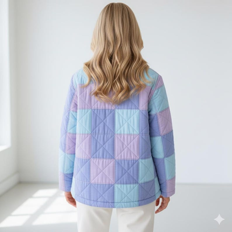 Quilted Patchwork Jacket PDF Sewing Pattern – Women’s Coat Pattern ...