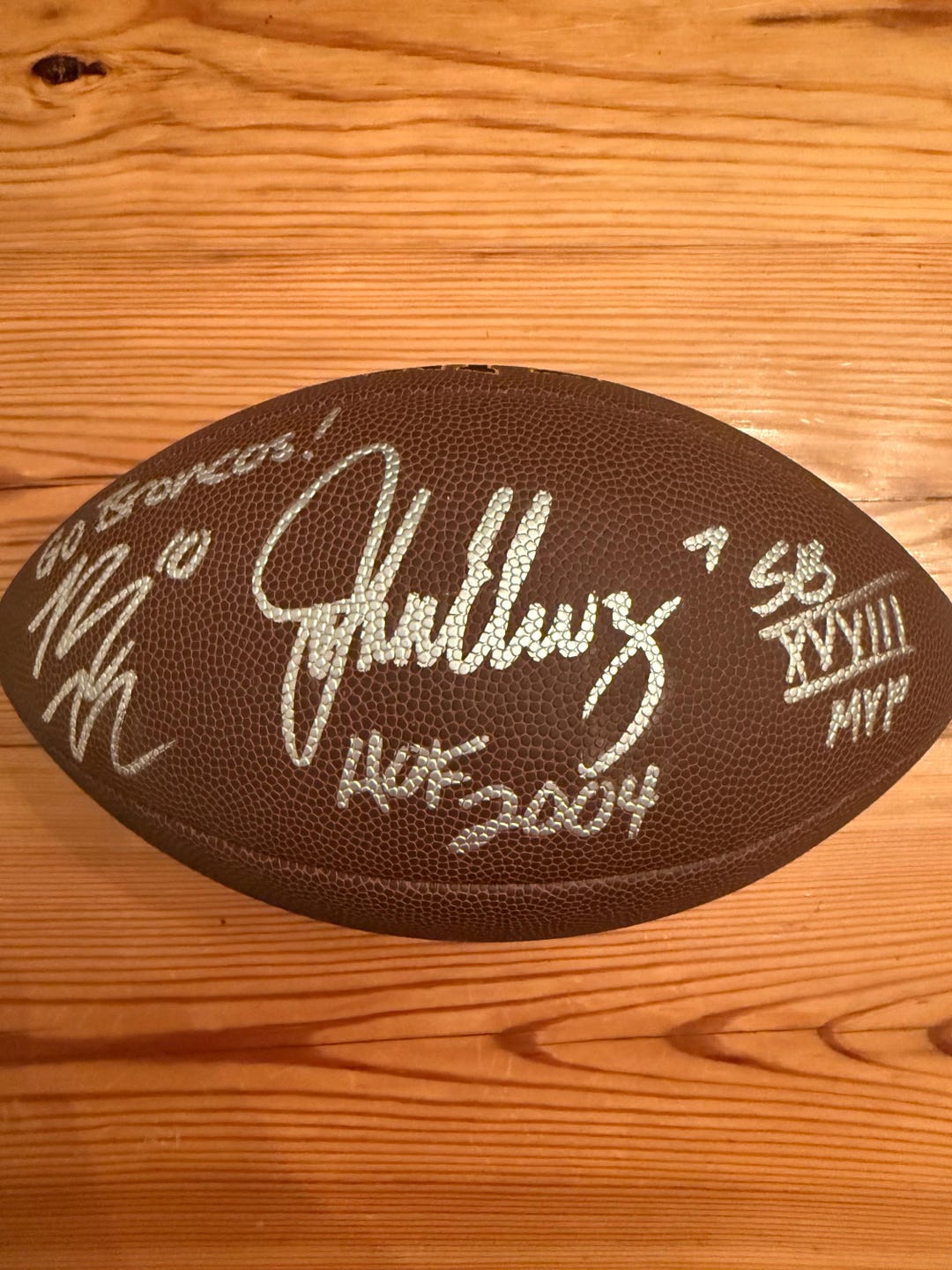 John Elway & Bo Nix Signed Wilson Football, Super Bowl 33 MVP, HOF 2004 ...