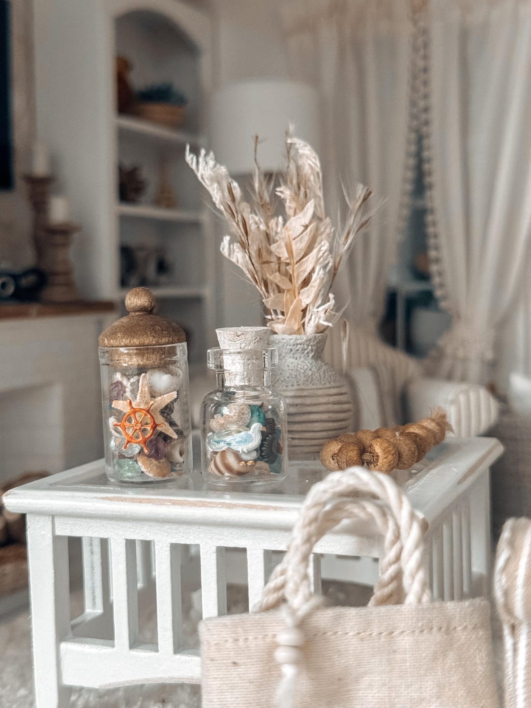 Miniature Beach Decor | Seaglass, Seashells, Seahorse, Anchor, Starfish ...