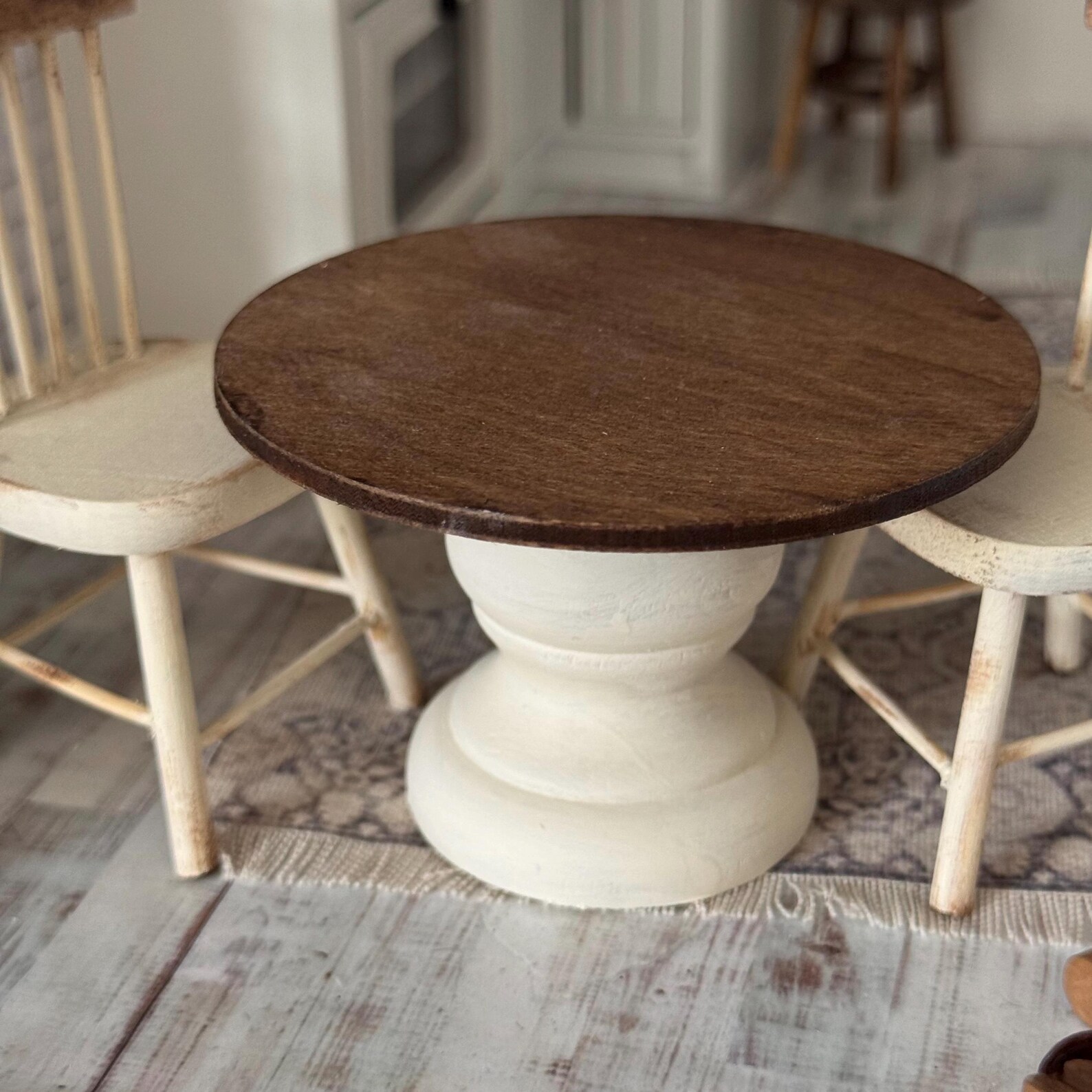 1:12 Dollhouse Kitchen / Dining Table Shabby Chic Farmhouse Decor - Etsy