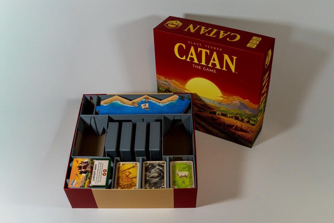 Catan Organizer 3D Printed PLA Sleeved Card Compatible Base Game ...