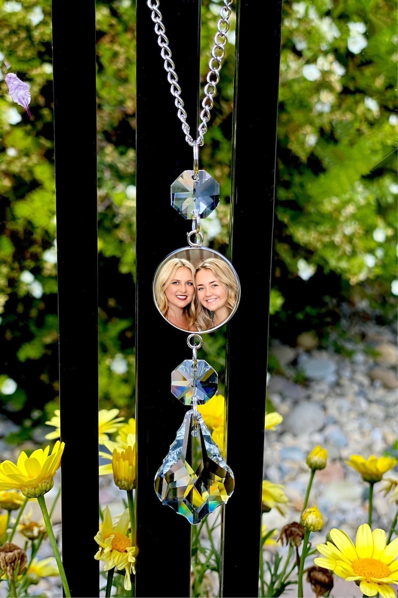 Custom Photo Stainless Suncatcher Rear View Mirror or - Etsy