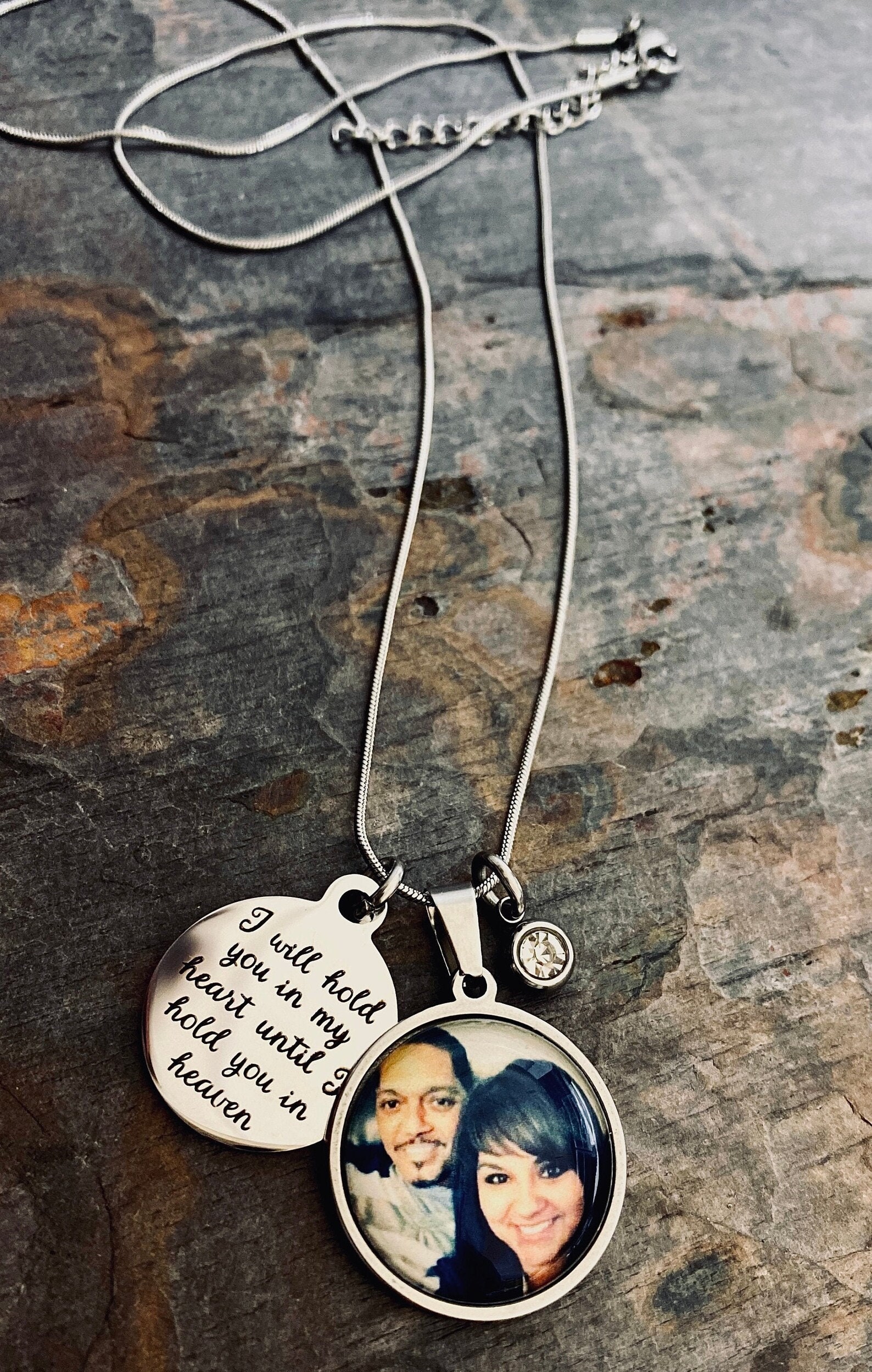 Memory Photo Custom Stainless Memorial Necklace Photo Gift I - Etsy