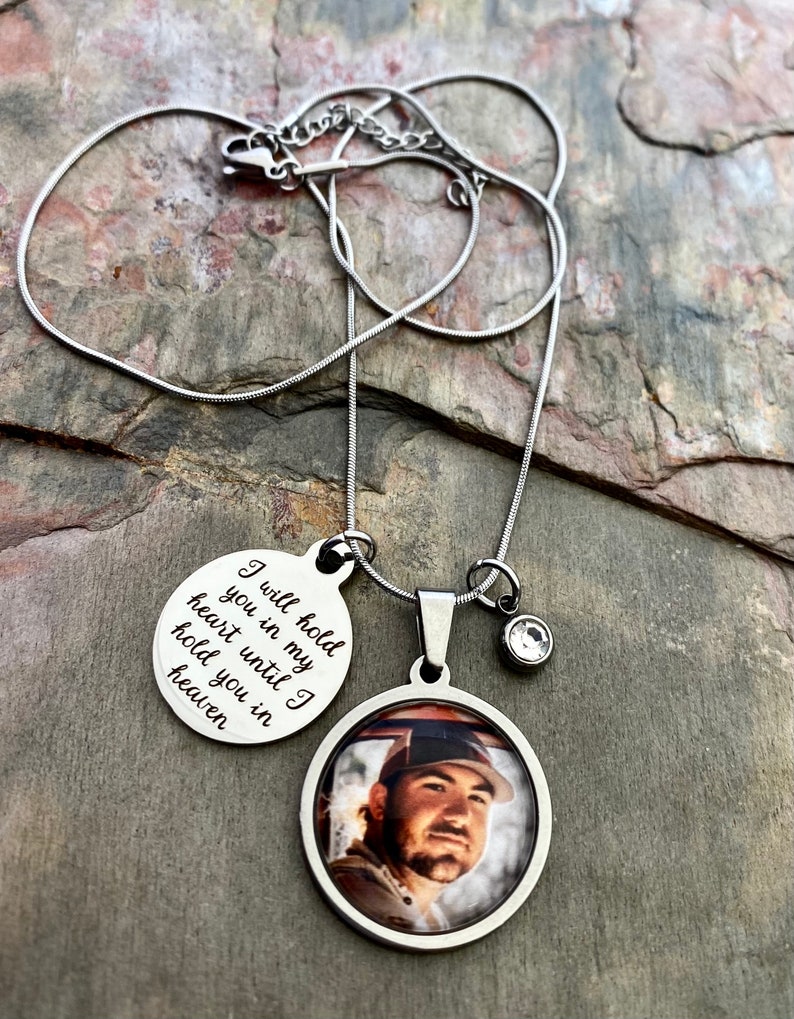 Memory Photo Custom Stainless Memorial Necklace Photo Gift I - Etsy