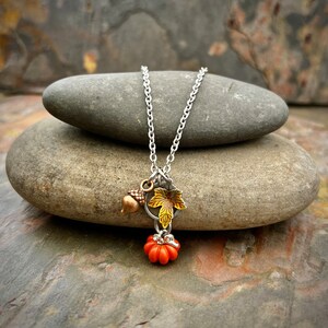 Pumpkin Fall Handmade Necklace - Fall Lover Jewelry - Etsy