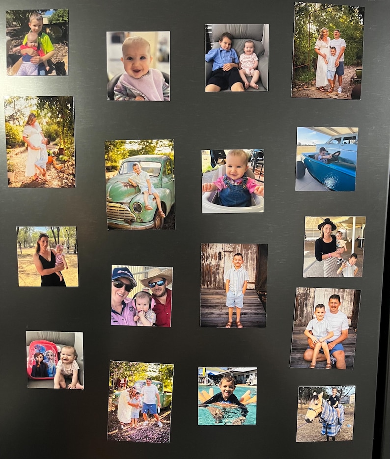 Set of 6 Custom Photo Magnets | 2.5 X 2.5 Small Square Flexible Fridge ...