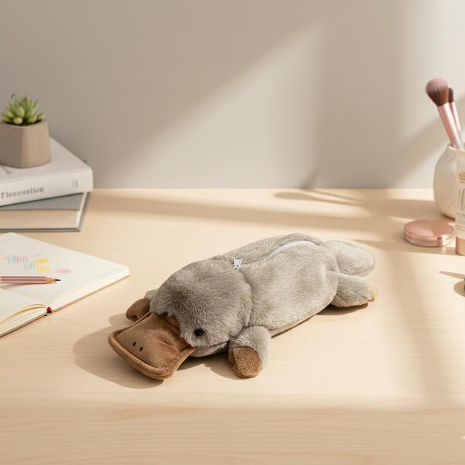Plush Platypus Pen Bag: Kawaii Pencil Case, Stationery Storage - Etsy ...