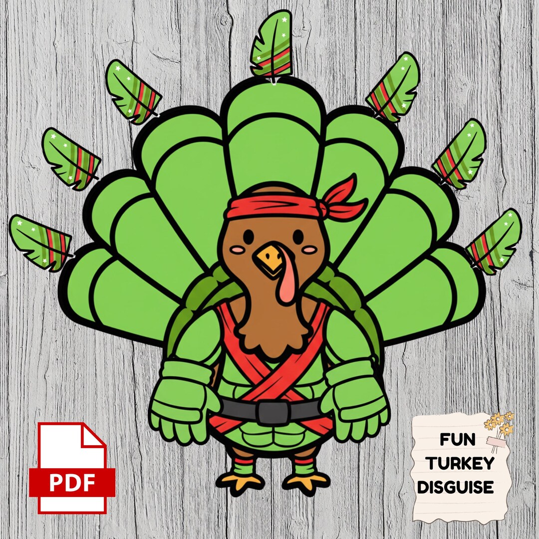 Disguise a Turkey: Turtle Turkey Disguise Project PDF | Turtle Costume ...