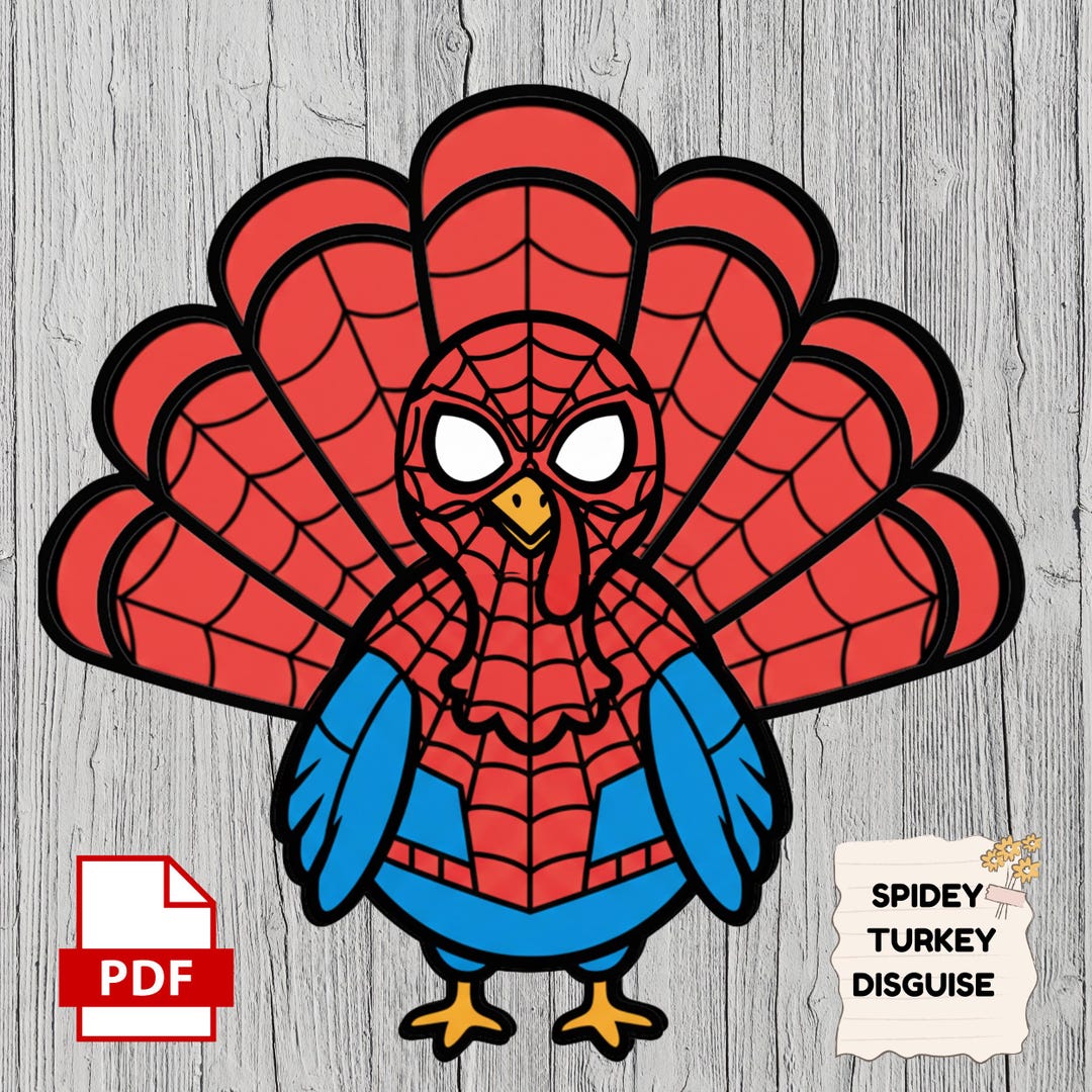 Disguise a Turkey Spiderman Printable | Superhero Turkey Costume Craft ...