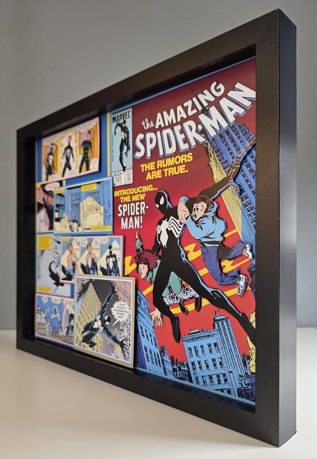 Spider-man #252 3D Comic Book Shadowbox Art - Etsy