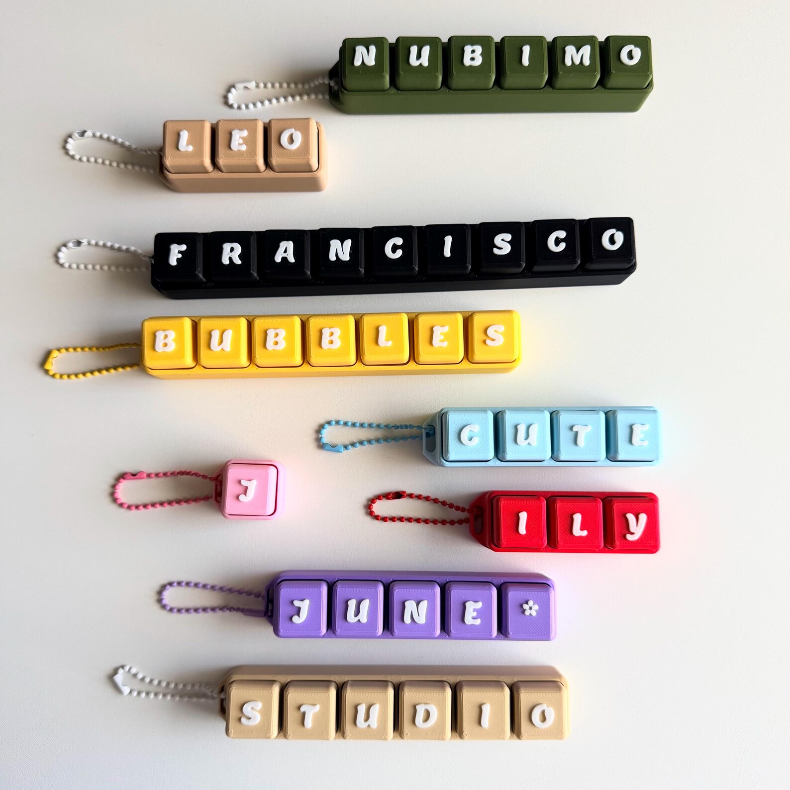 Personalized Keyboard Clicker | Custom Name Keychain | 3D Printed ...
