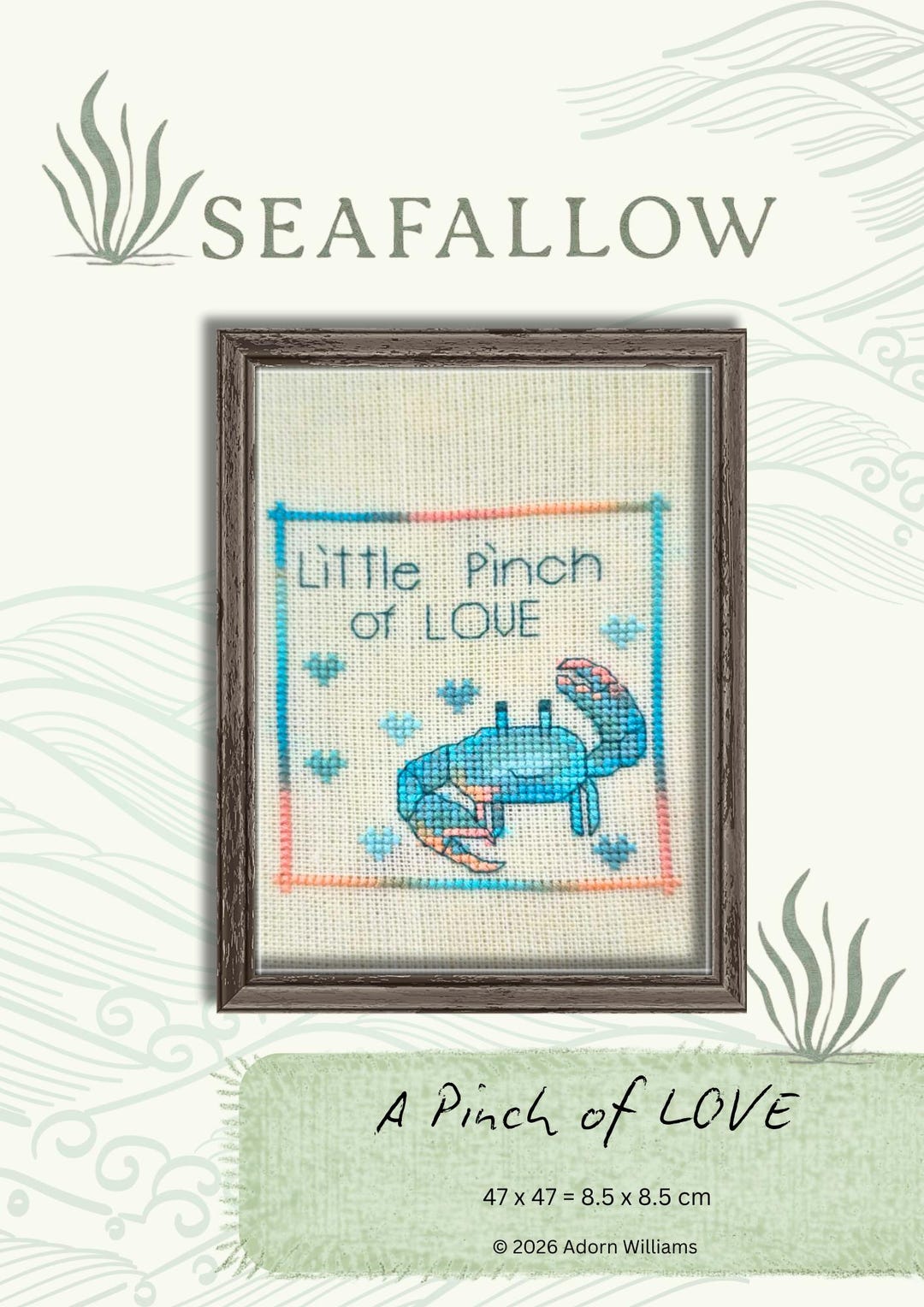 A Pinch of Love Cross Stitch Pattern – Valentines Day Embroidery ...