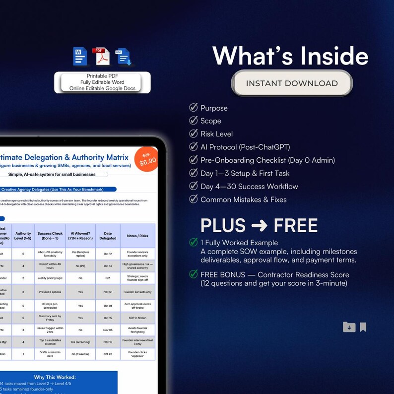 Contractor Scope of Work Template | Contractor Onboarding Checklist ...