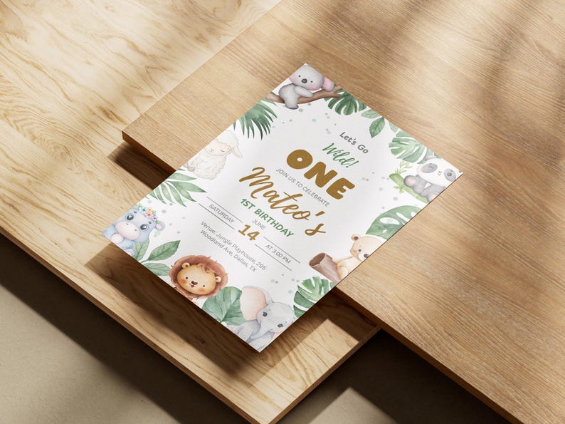 First Birthday Invitation, Birthday Party Invites, Editable Template ...