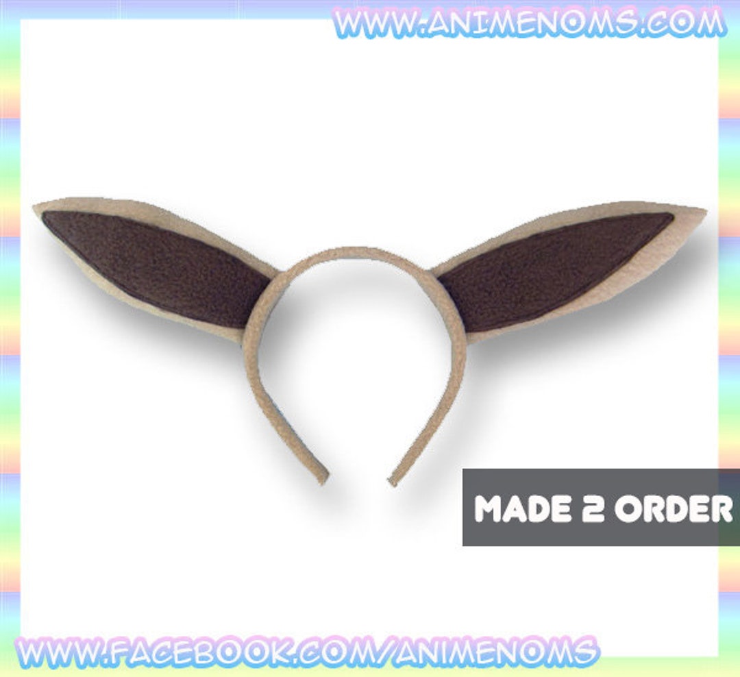 Eevee Ears Headband Cosplay Fleece Anime Geek Gift Pokemon - Etsy