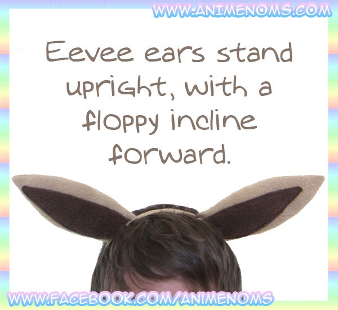 Eevee Ears Headband Cosplay Fleece Anime Geek Gift Pokemon - Etsy