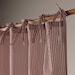Rust Red Striped Tie Top Curtains | Cotton Farmhouse Window Panels ...