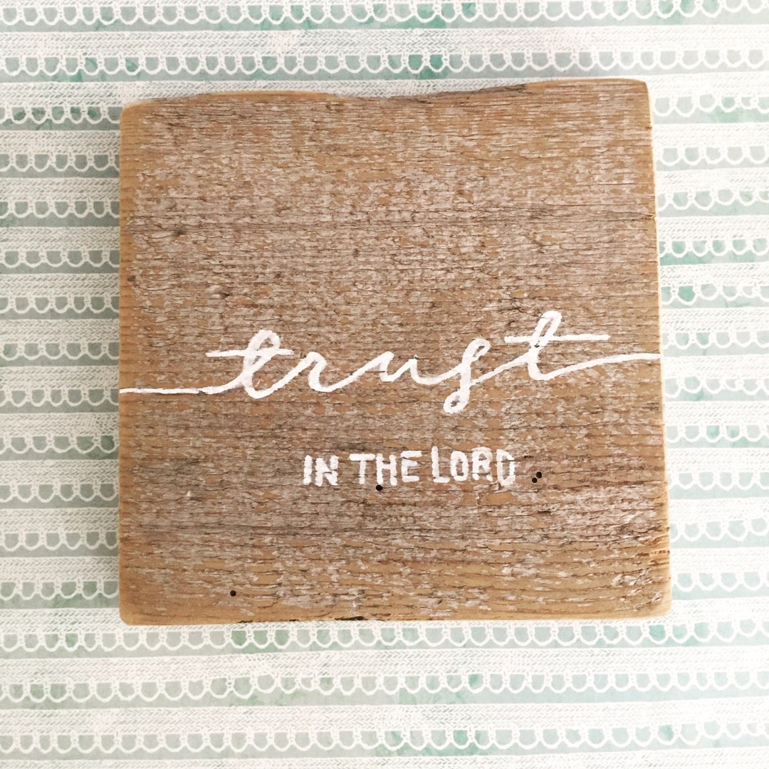 Trust in the Lord Wood Sign, Bible Verse Wall Decor, Scripture Wood ...