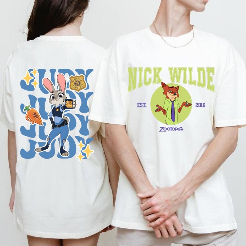 Zootopia Judy and Nick Bunde Png, Couple Matching Png,retro Zootropolis ...