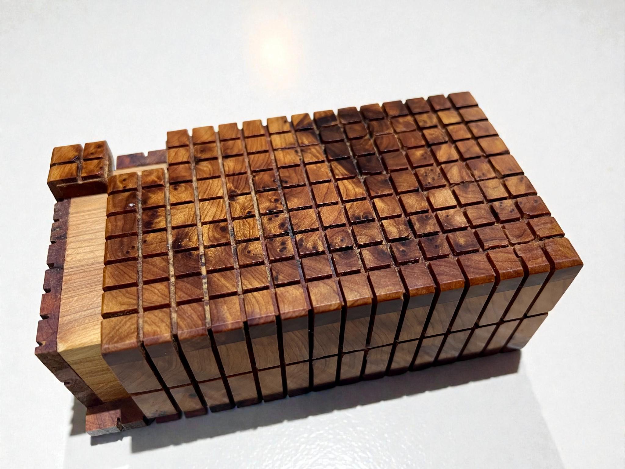 Secret Box,puzzle Burl Wood Box With Invisible Mechanism,adult Storage ...