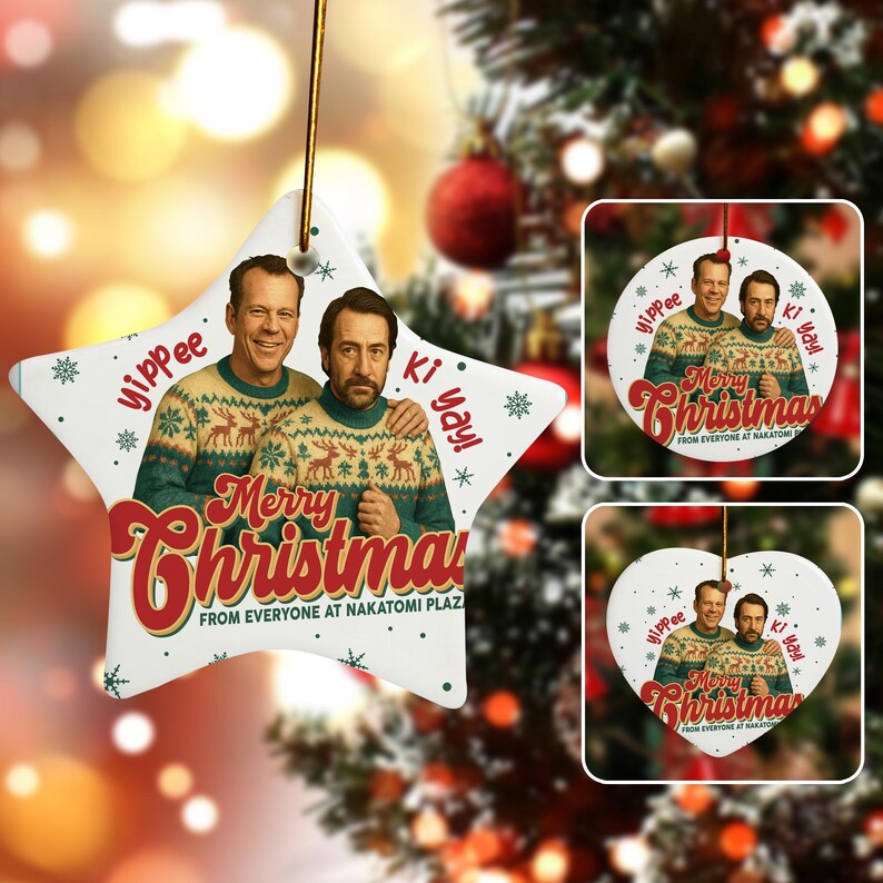 Die Hard Yippee Ki Yay Ceramic Christmas Ornament, Best Christmas Movie ...