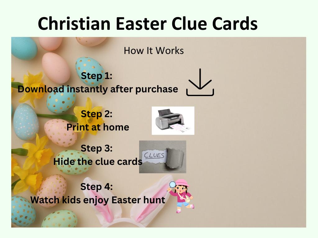 Christian Easter Scavenger Hunt for Kids | Resurrection Story Activity ...