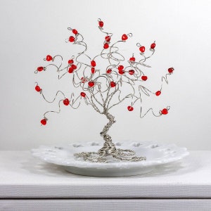 Heart Tree Beaded Wire Tree Sculpture Gift Love Grows | Etsy