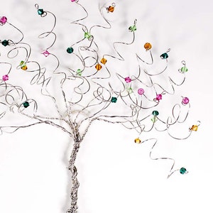 Tree of Life Wall Sculpture Custom Wire Tree Family Tree Wall Hanging ...