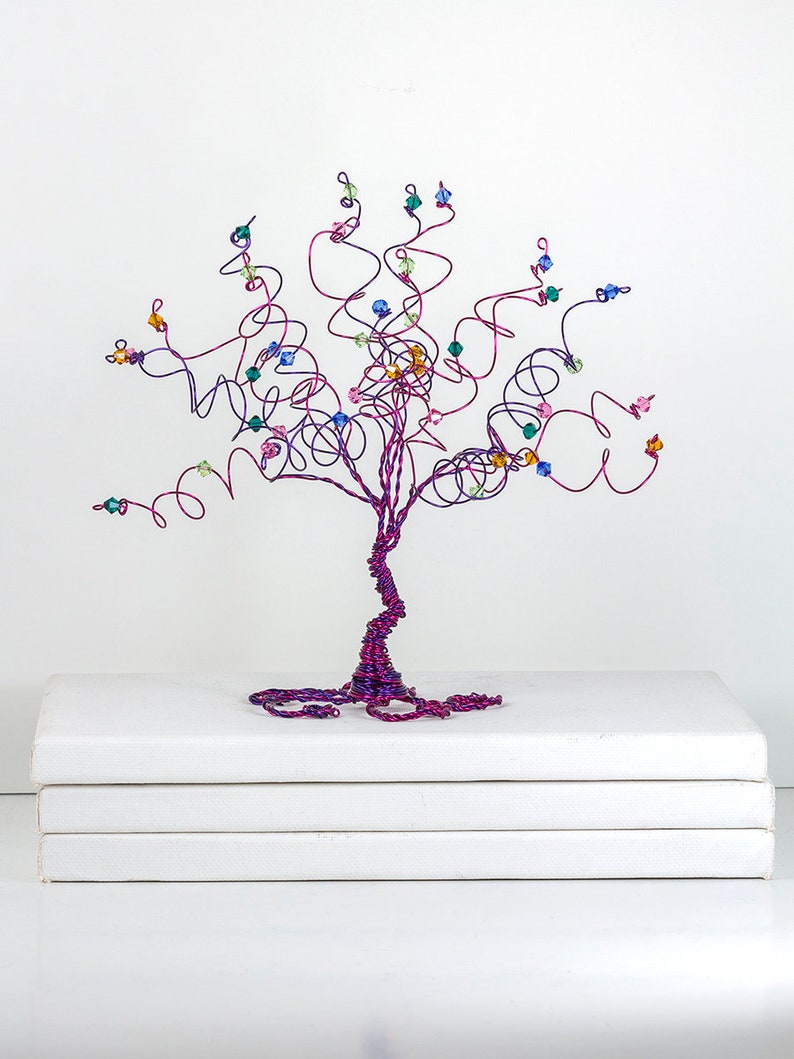 Family Tree Wire Art Gem Tree Birthstone Swarovski Crystal Tree ...