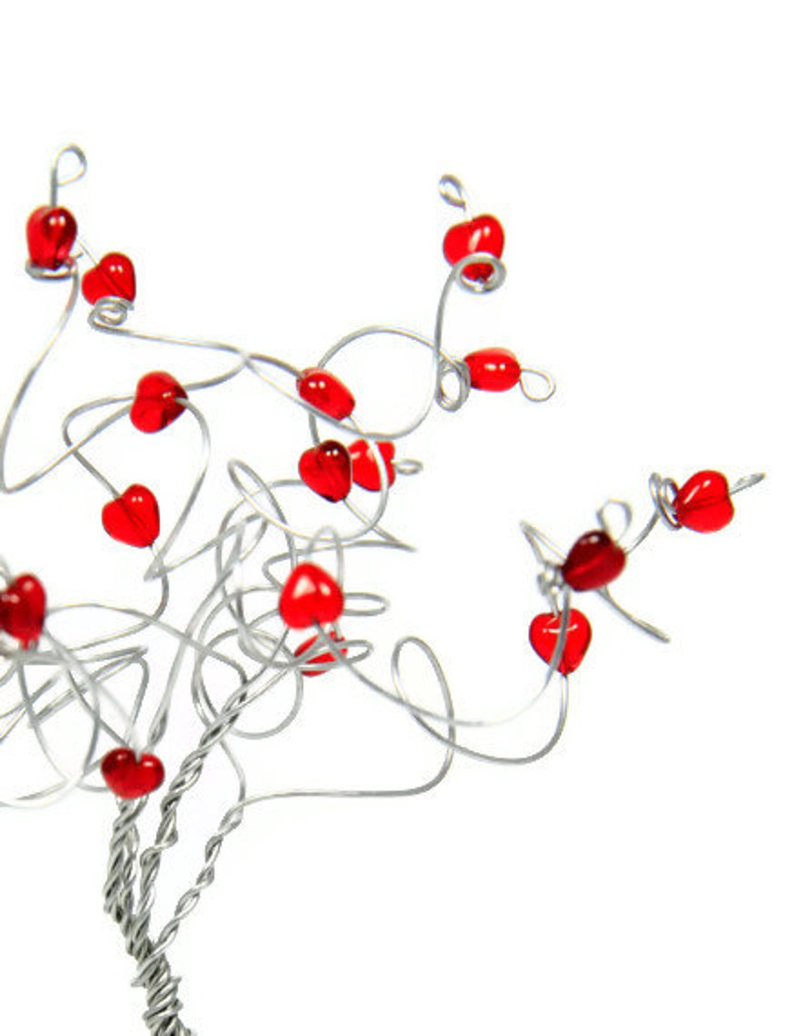 Heart Tree Beaded Wire Tree Sculpture Gift Love Grows - Etsy