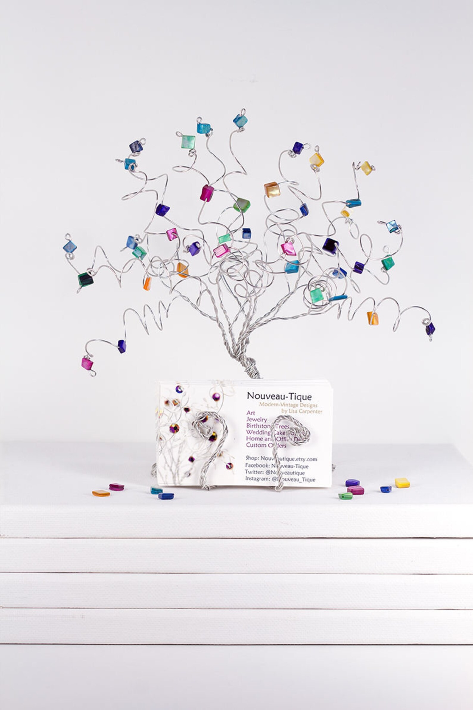Business Card Holder Tree Custom Sculpture in Any Color Combination - Etsy