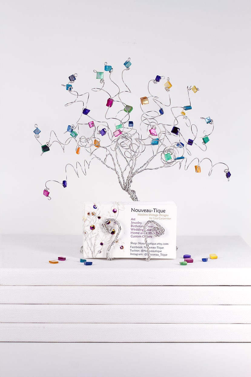 Business Card Holder Tree Custom Sculpture in Any Color Combination - Etsy