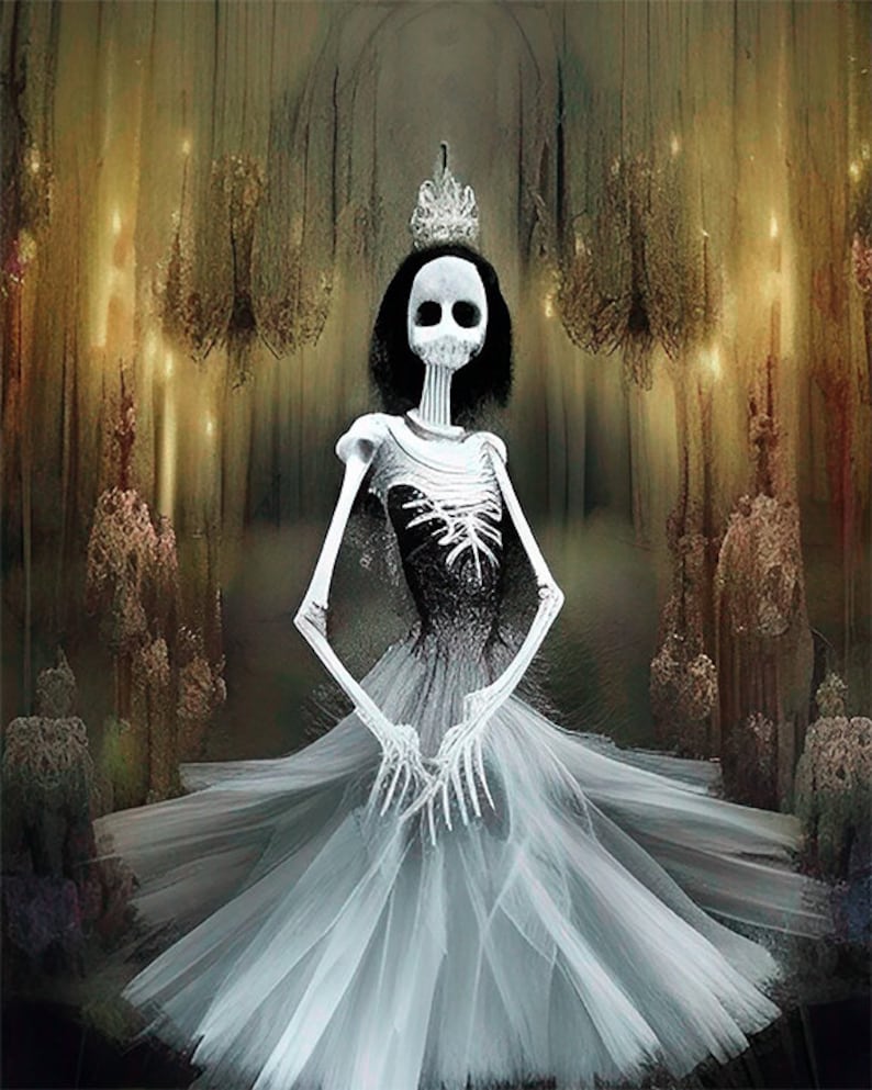 Danse Macabre Digital Art Ballet Ballerina Skeleton Dance - Etsy