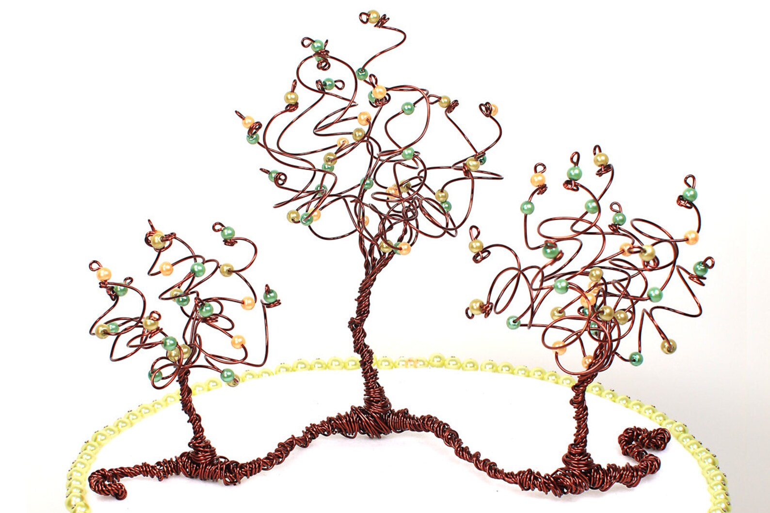 Wire Trees Tiny Forest Home Decor Rustic Branch Beaded Art - Etsy