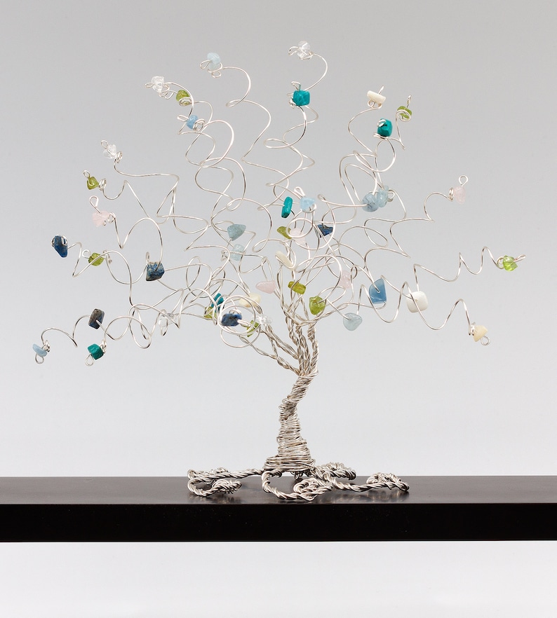 Gemstone Family Tree Birthstone Sculpture Mother Gift Grandmother Gift ...