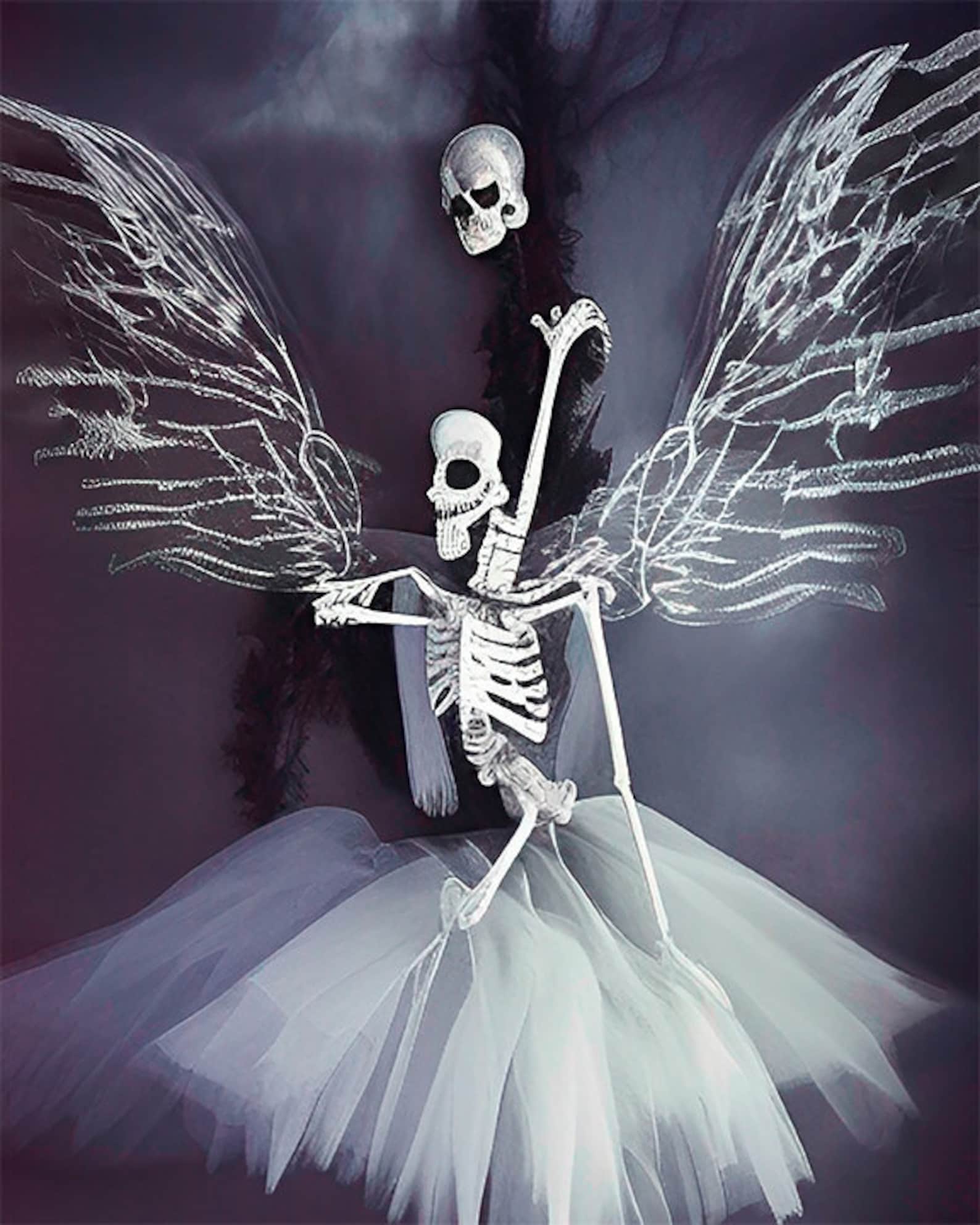Danse Macabre Digital Art Ballet Ballerina Skeleton Dance - Etsy