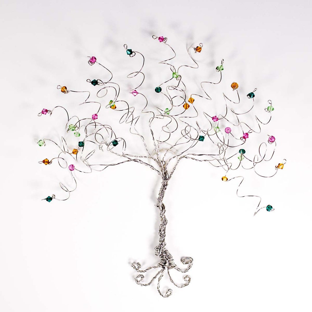 Tree of Life Wall Sculpture Custom Wire Tree Family Tree Wall Hanging ...