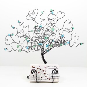 Custom Business Card Holder Wire Tree Sculpture in Any Colors - Etsy