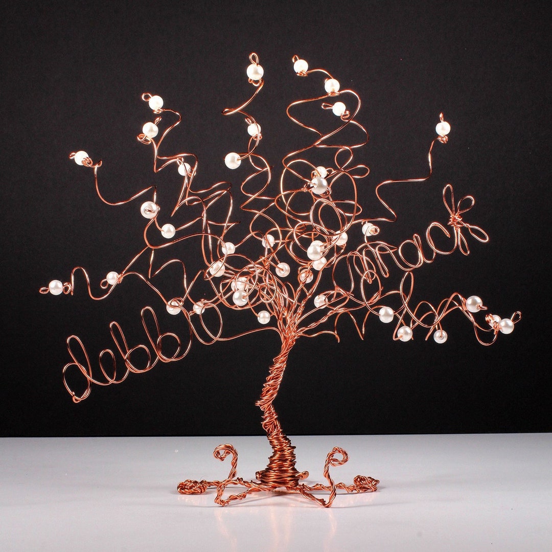 Custom Business Card Holder Wire Tree Sculpture in Any Colors - Etsy