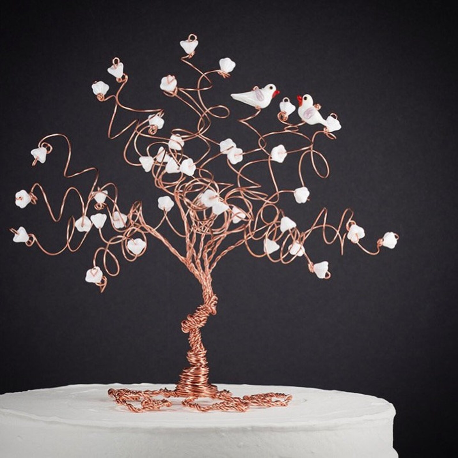 Magnolia Tree Wedding Cake Topper Wire Tree Sculpture with | Etsy