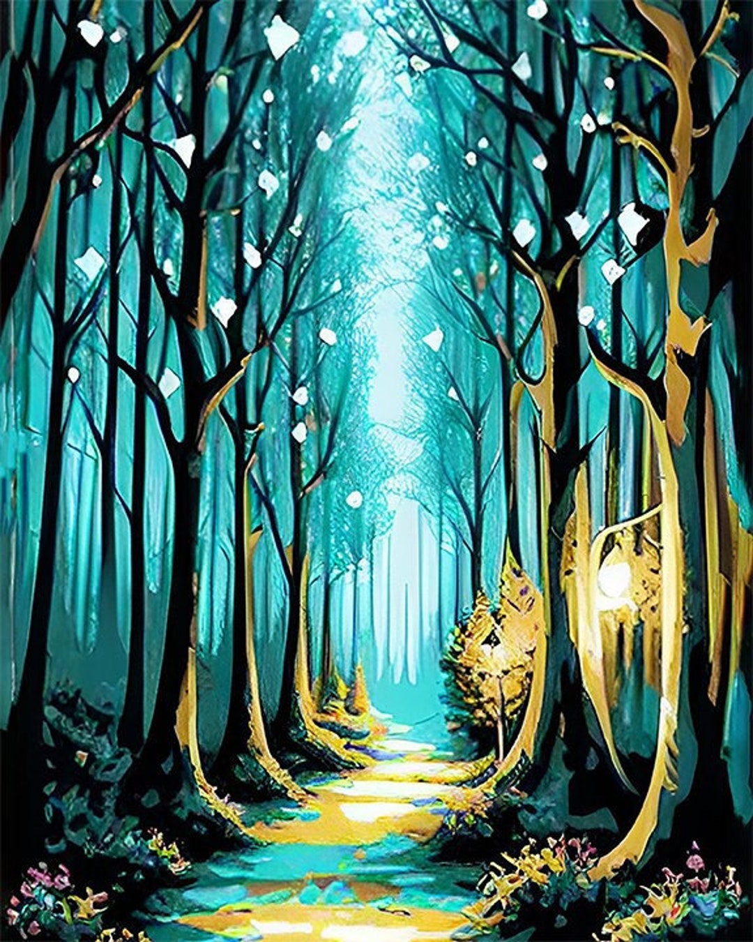 Wayward Path Digital Artwork Digital Art Painting Trees Forest Woodland ...