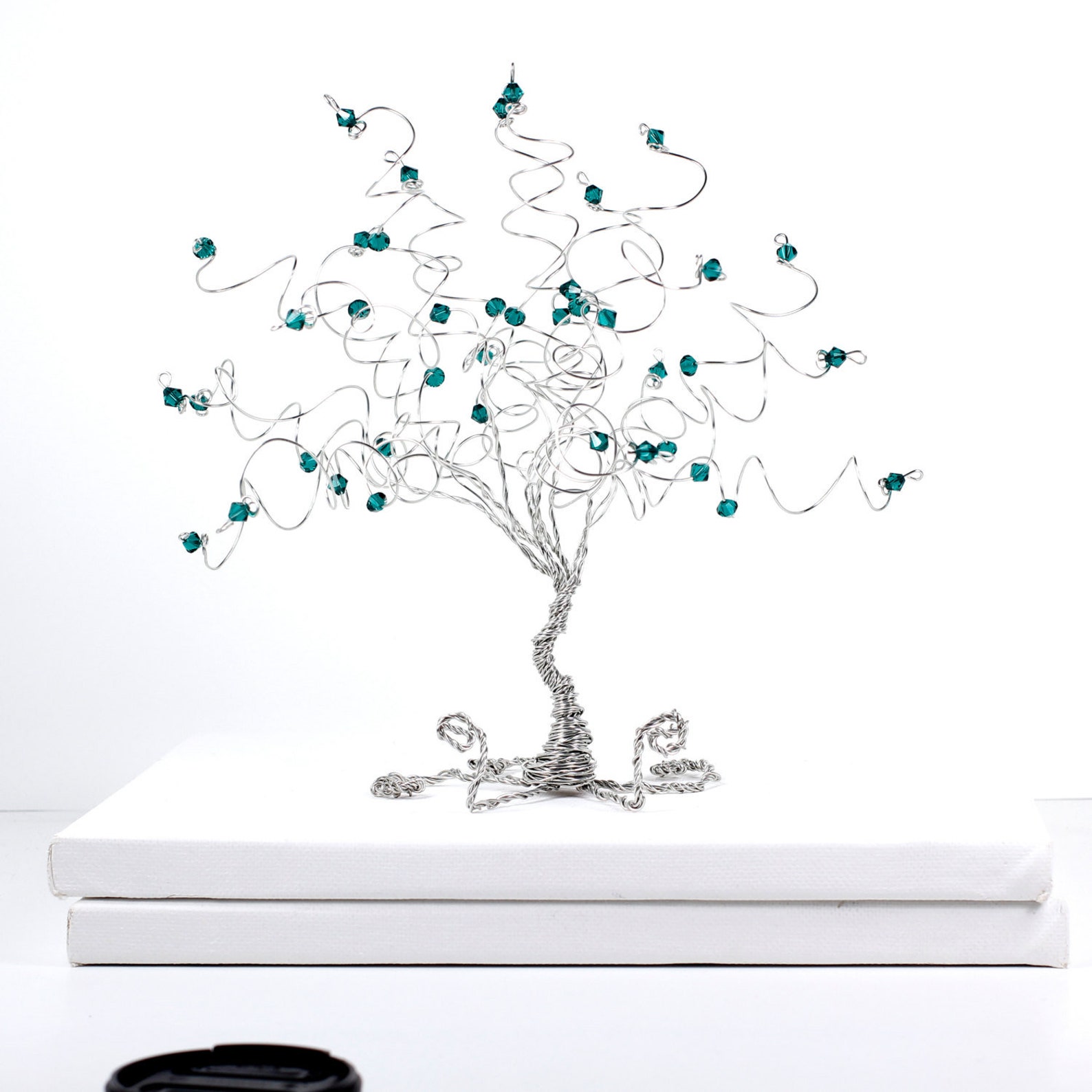 Custom Business Card Holder Wire Tree Sculpture in Any Colors - Etsy