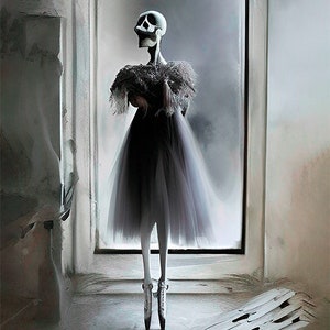 Danse Macabre Digital Art Ballet Ballerina Skeleton Dance Dancer Gothic ...