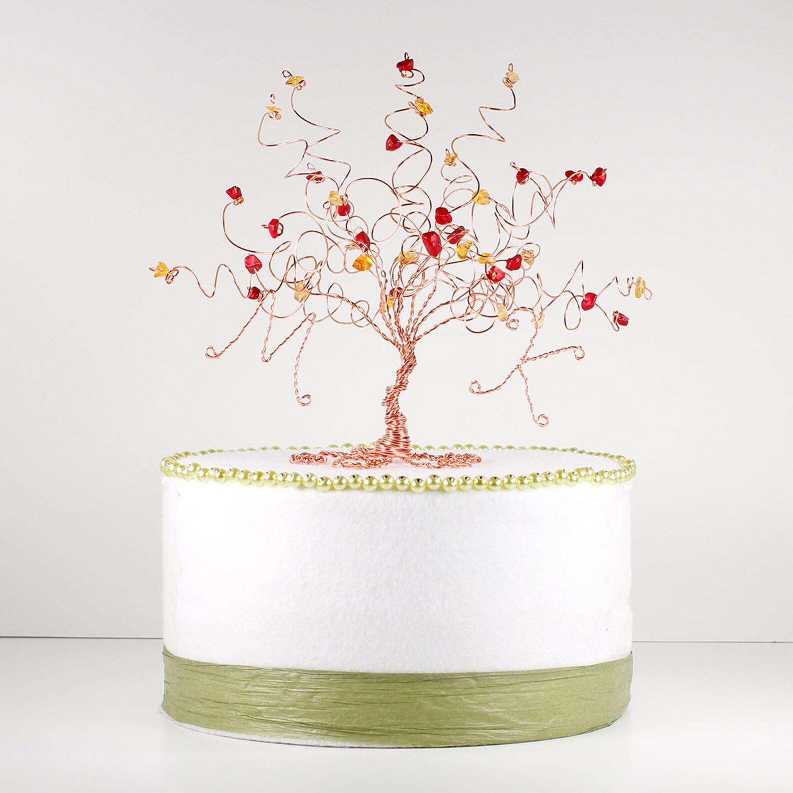 Wire Tree Wedding Cake Topper With Initials Custom Tree in Your Wedding ...