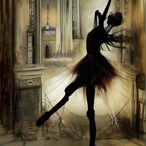Danse Macabre Digital Art Ballet Ballerina Skeleton Dance Dancer Gothic ...