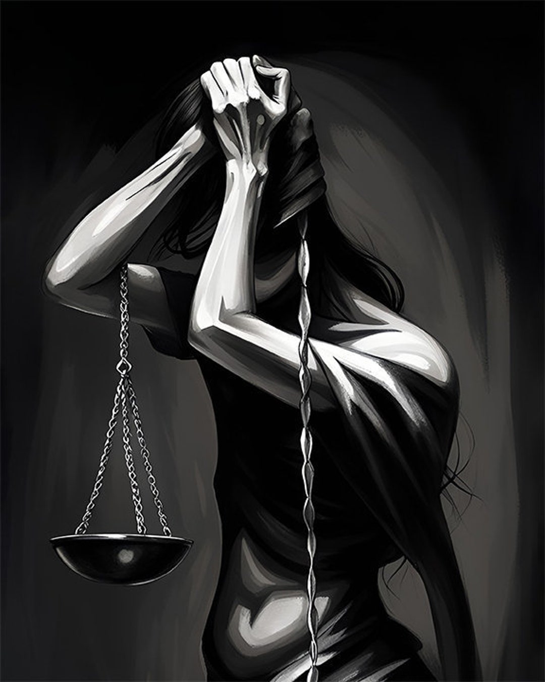 Justice Surreal Portraits Digital Art Prints Scales of Justice Lawyer ...