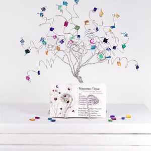 Custom Business Card Holder Wire Tree Sculpture in Any Colors - Etsy