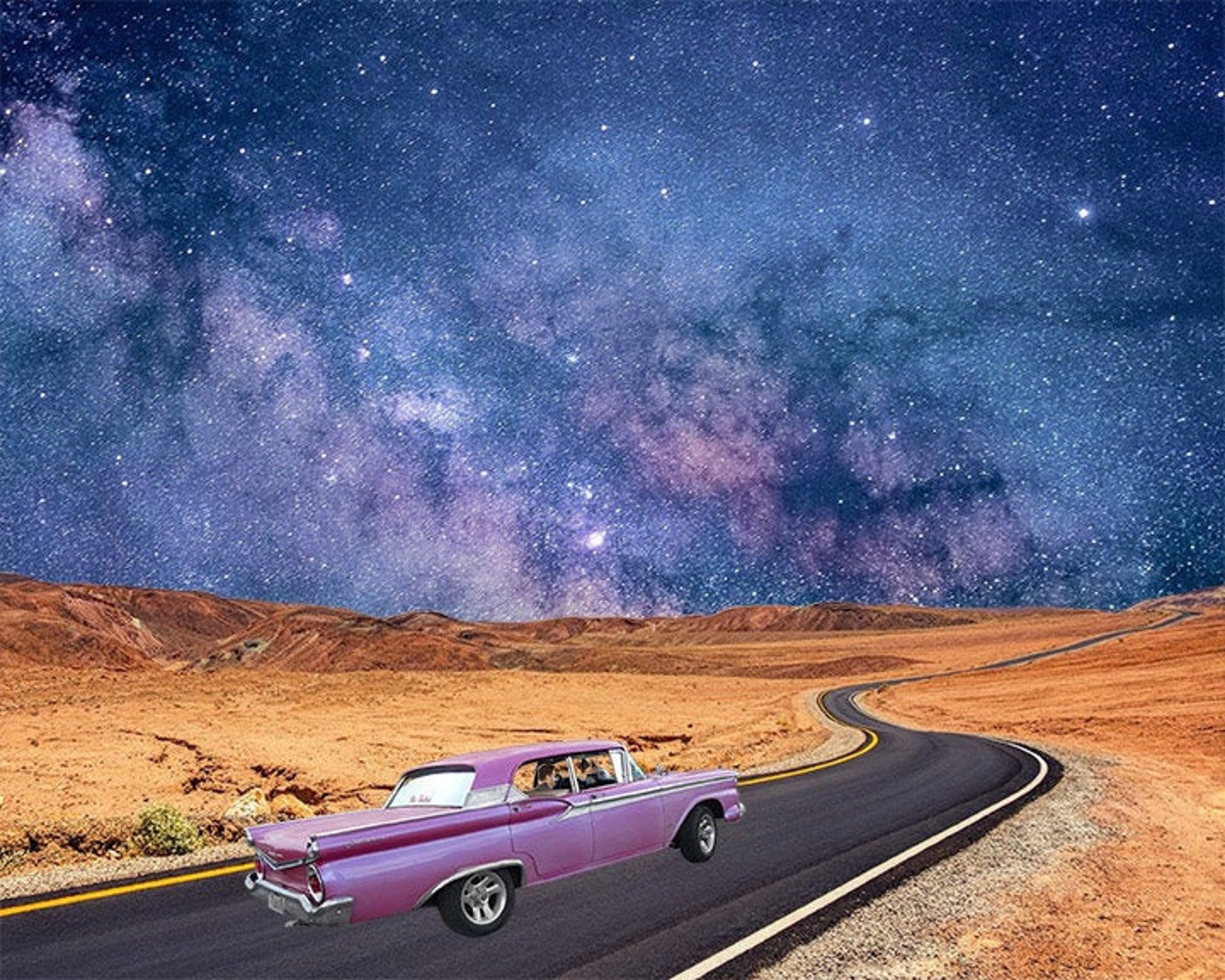 Road Trip Collage Artwork Digital Art Surreal Art Digital | Etsy