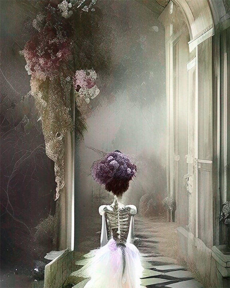 Danse Macabre Digital Art Ballet Ballerina Skeleton Dance - Etsy