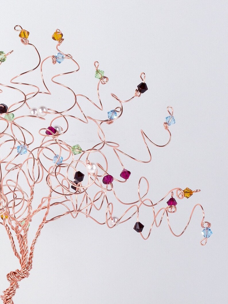 Family Tree Wire Art Gem Tree Birthstone Swarovski Crystal Tree ...